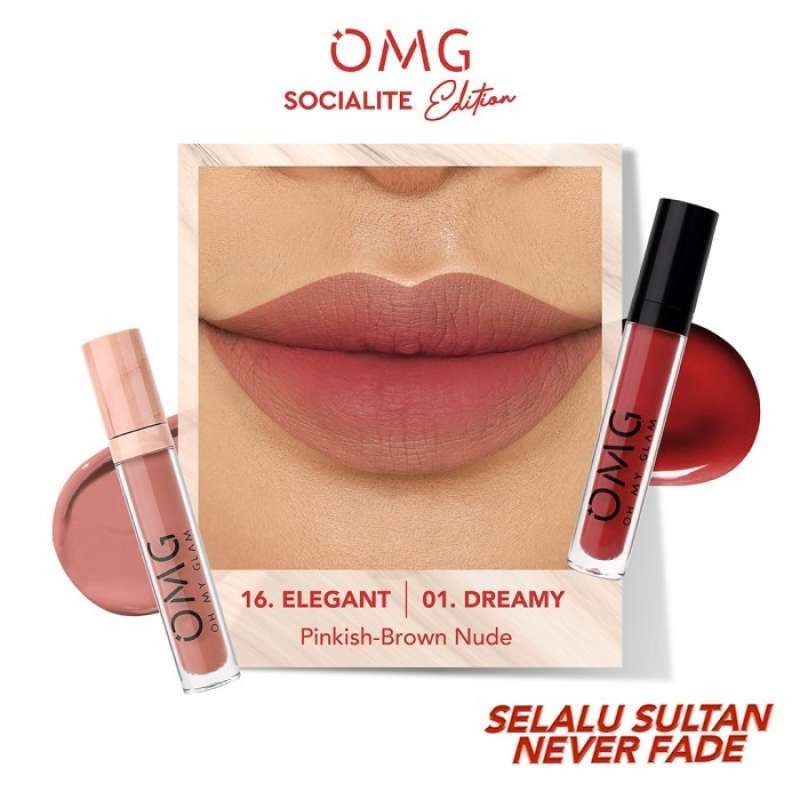 Jual [ombre Sultan] Omg Oh My Glam Matte Kiss Lip Cream Socialite Ombre ...