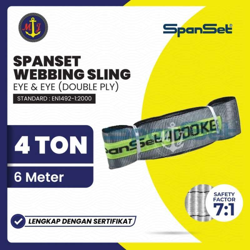 Jual Webbing Sling Spanset 4 Ton X 6 Meter // Mjmarine // Lengkap Sama Sertifikat Di Seller ...