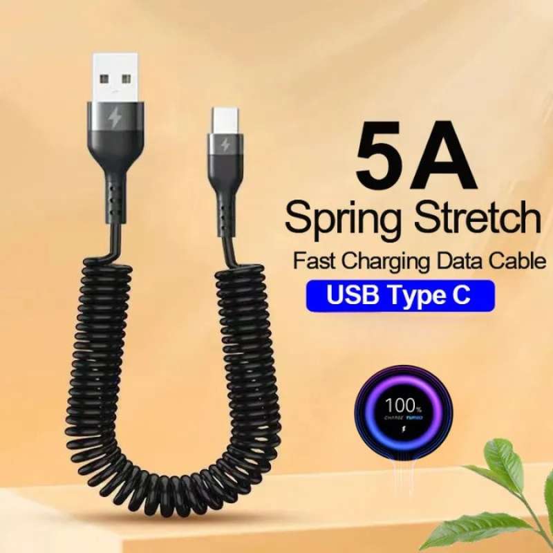 Promo Usb To Type C Kabel Data Charge Spiral Spring Fast Charging 8 V 5 ...
