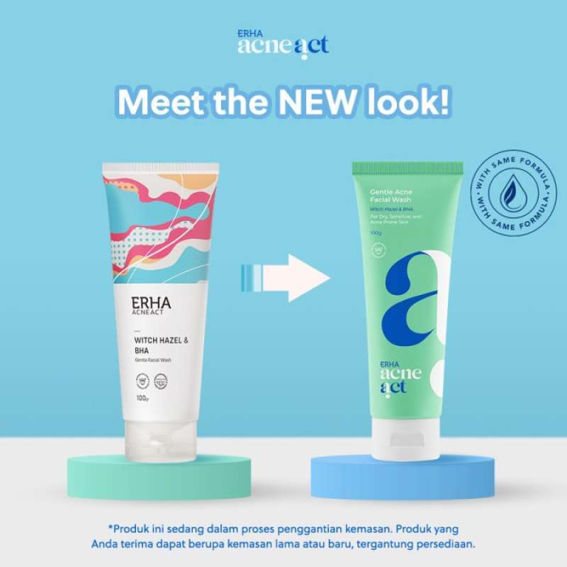 Jual Erha Acne Act Gentle Acne Facial Wash Witch Hazel Bha Sabun Wajah ...