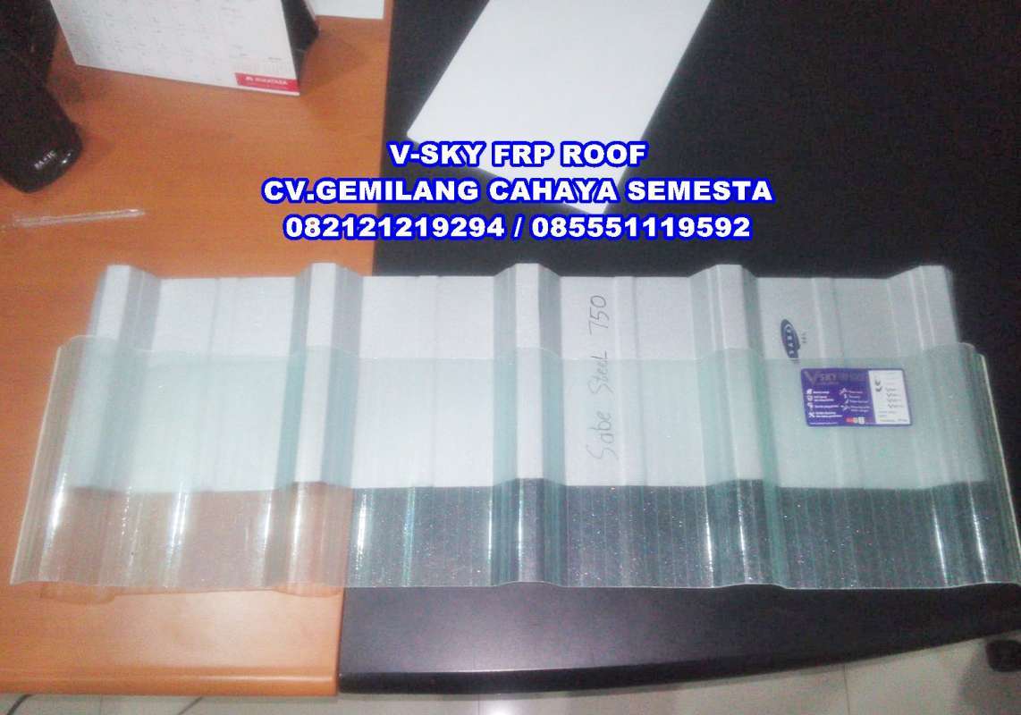 Jual V-sky Frp Roof ( 1,5 Mm ) / Atap Fiberglass / Atap Transparan Di ...