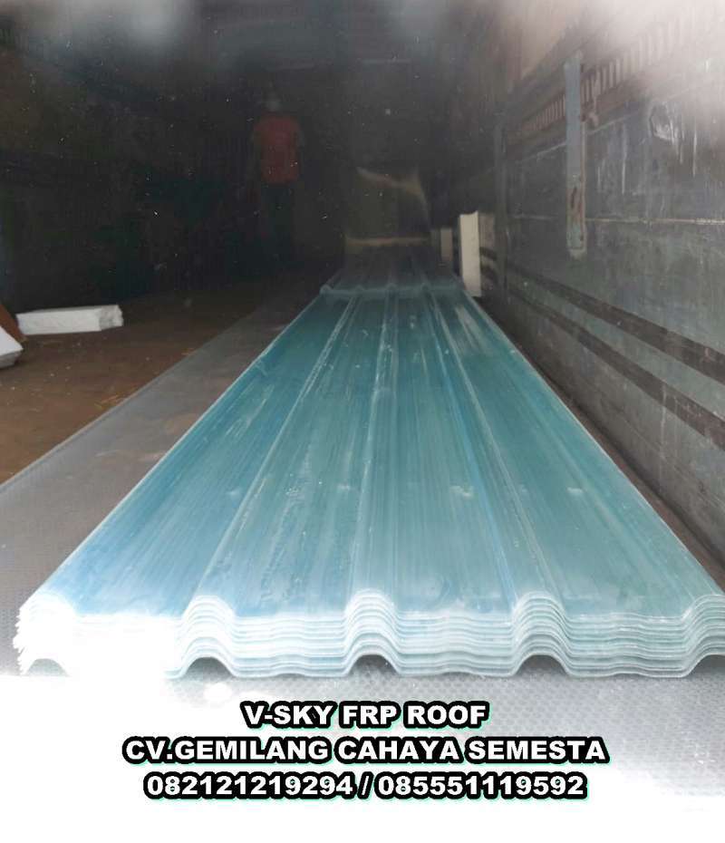 Jual V-sky Frp Roof ( 1,5 Mm ) / Atap Fiberglass / Atap Transparan Di ...