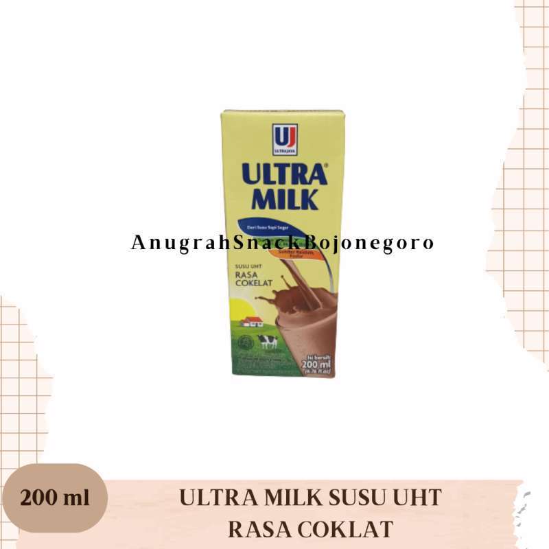 Jual Ultra Milk Susu Uht Rasa Cokelat 200ml Di Seller ...