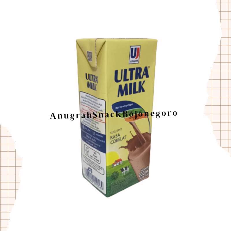 Jual Ultra Milk Susu Uht Rasa Cokelat 200ml Di Seller ...