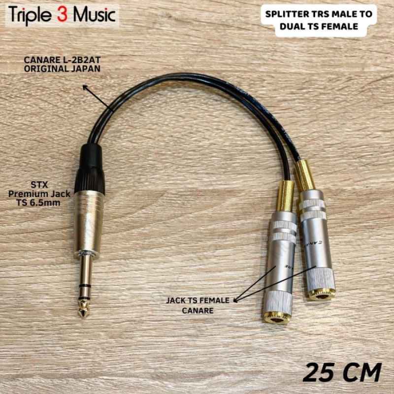 Jual Canare Splitter Dual Ts 6.5 Female To Trs 6.5 Male Kabel Drum Trigger Di Seller Velvet ...