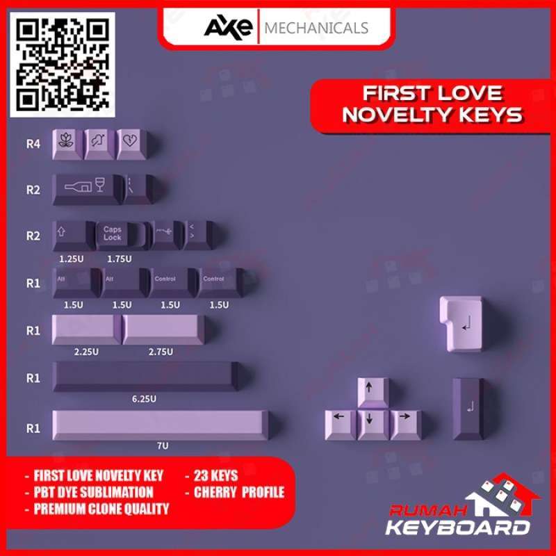 Jual Keycap - Keycaps - Cherry - First Love - Pbt Dye Sub - Japanese ...