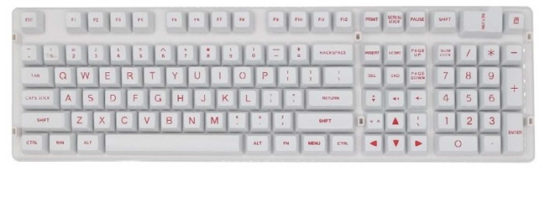 Jual Sa Profile Keycaps Abs Double Shot Mechanical Keyboard - Beige-red ...