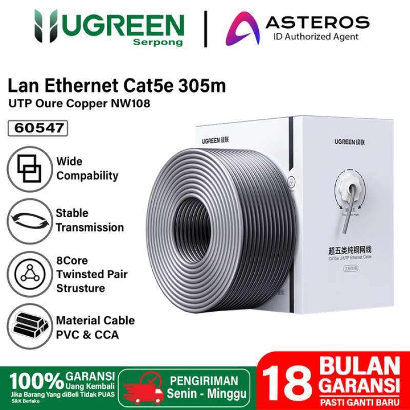 Jual Kabel Lan Ethernet Rj45 Ugreen Cat5e Cat6 Utp 24awg 100m - 305m Di Seller Sweet Shop ...