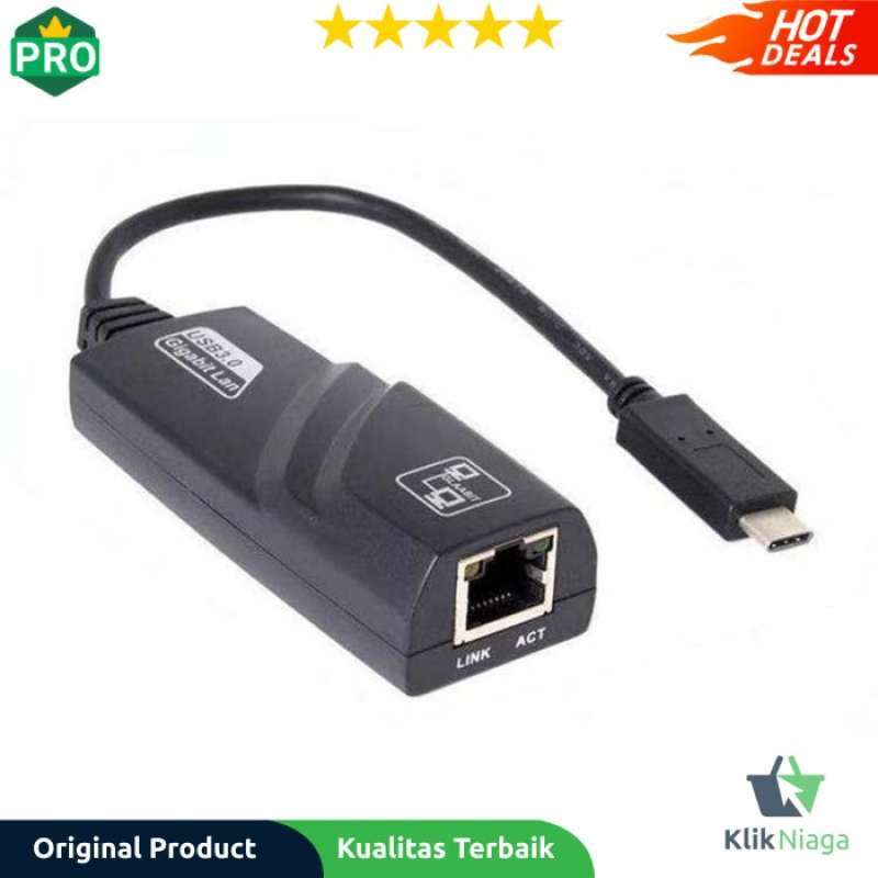 Jual Kabel Adaptor Usb Type C To Lan Rj45 Ethernet Adapter 100mbps ...