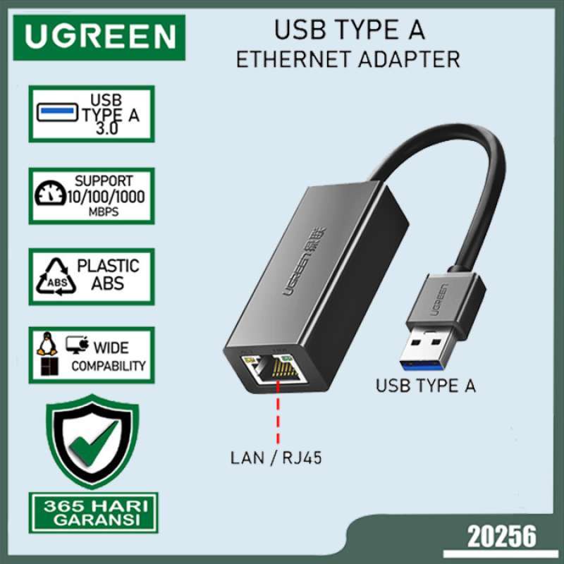 Jual Ugreen Gigabit Usb Type C 3.1 To Lan Rj45 Ethernet Network 1000 Mbps - 50737 Di Seller ...