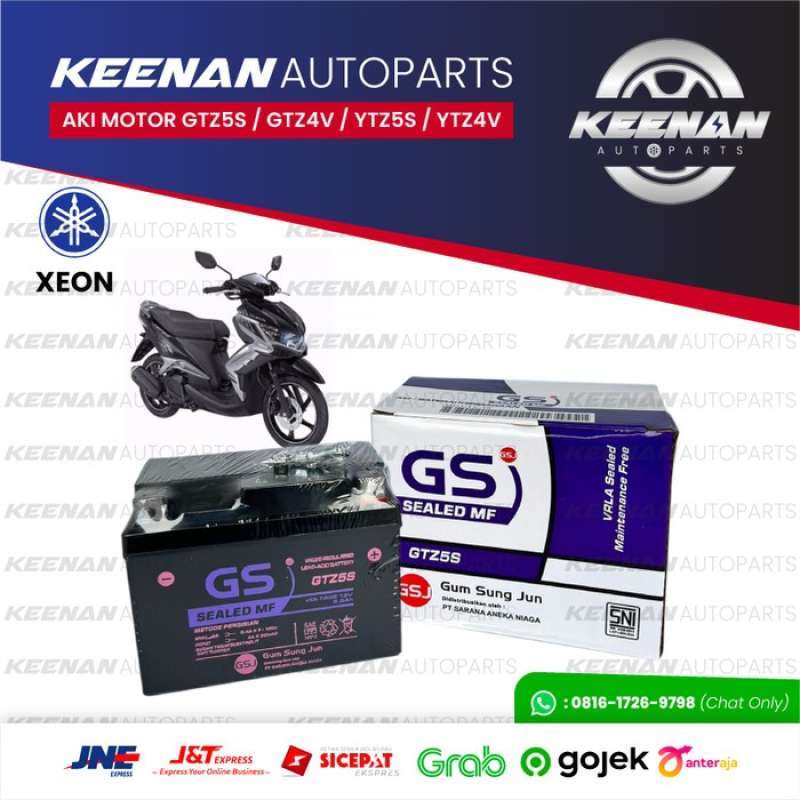 Promo Aki Motor Yamaha Xeon Gt 125 Gtz5s Gs J Accu Kering Mf Diskon 33% Di Seller Bumi Living ...