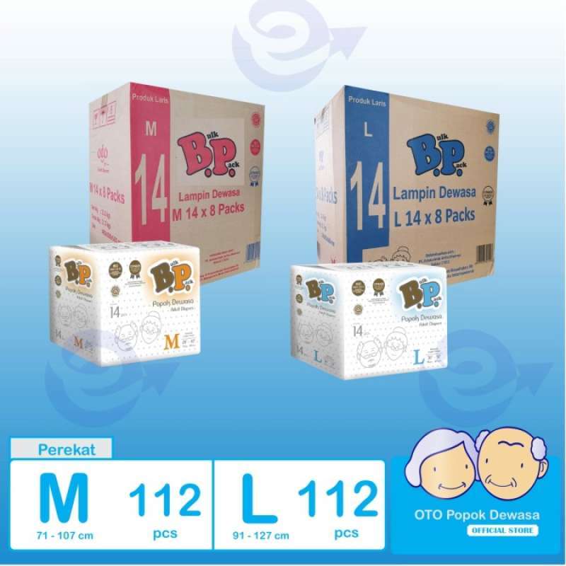 Promo Bp Popok Dewasa Adult Diapers Model Lem Perekat M / L Isi 14 Pcs ...