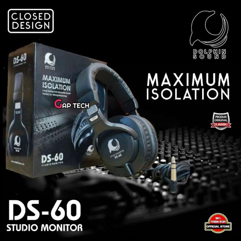 Jual Isk Dolphin Sound Ds60 / Ds-60 / Ds 60 40mm Closed Studio Monitor ...