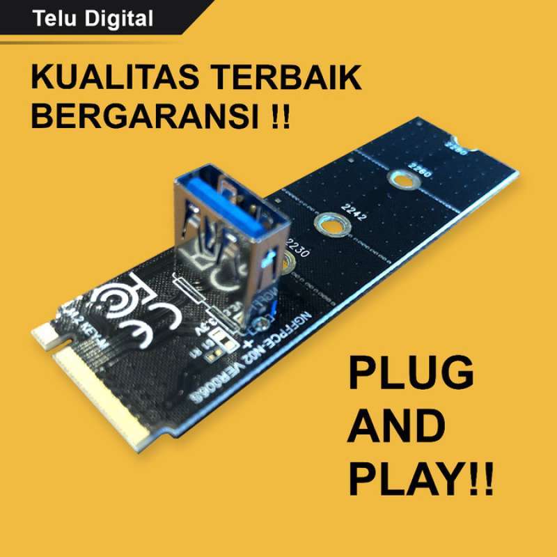 Jual M.2 Ngff To Usb 3.0 Adapter Gpu Riser Mining Di Seller Velvet ...