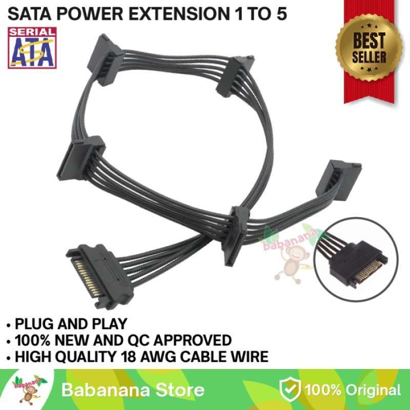 Jual Kabel Sata Power 1 To 5 Splitter Cabang Hdd Ssd Extension Cable Di ...