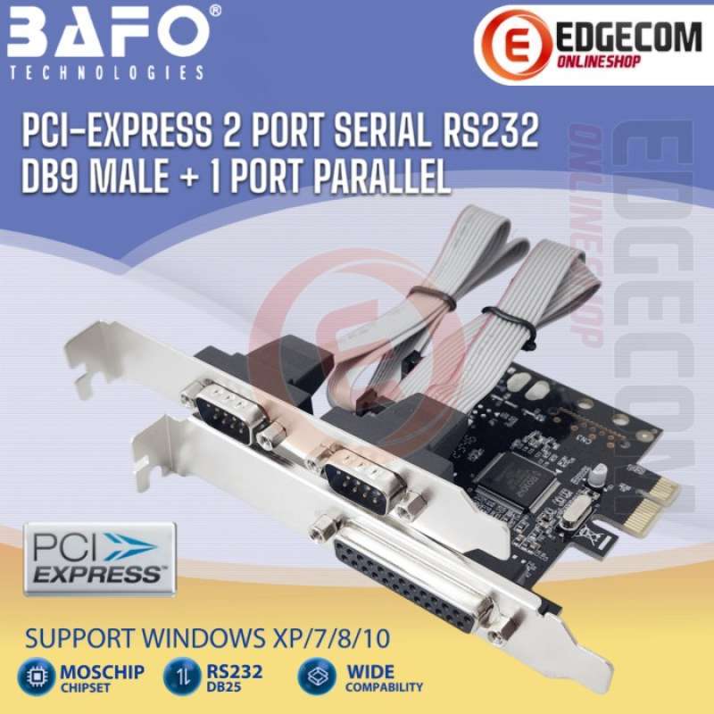 Jual Pcie Pci Express I/o Card 2 Serial 1 Paralel Chipset Moschip Bafo ...