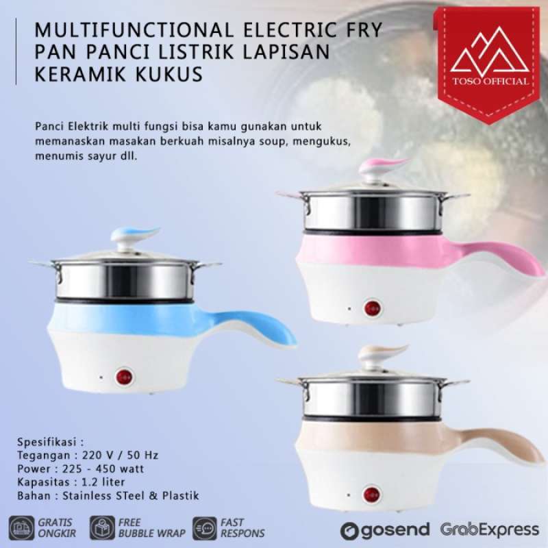 Promo Multifunctional Electric Fry Pan Panci Listrik Lapisan Keramik ...