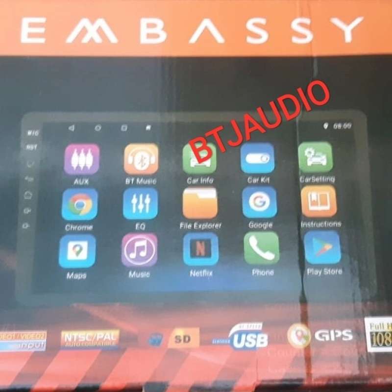 Promo Head Unit Tape Mobil Double Din Embassy Os 8.1 Android Ukuran 10 ...