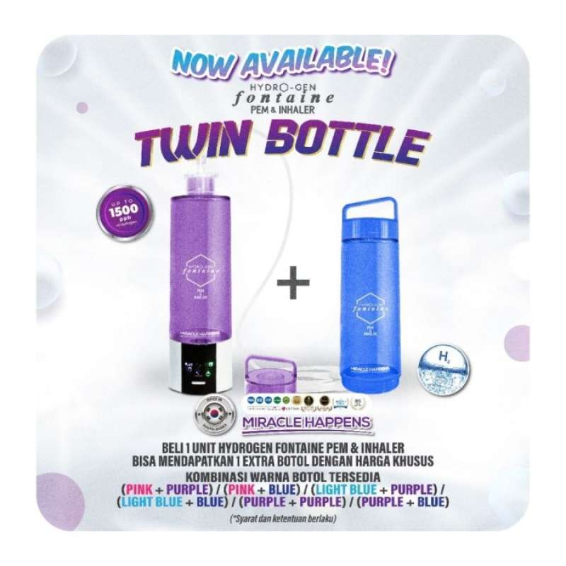 Promo Hydrogen Fontaine Pem & Inhaler Twin Plus Kacamata Hydrogen ...