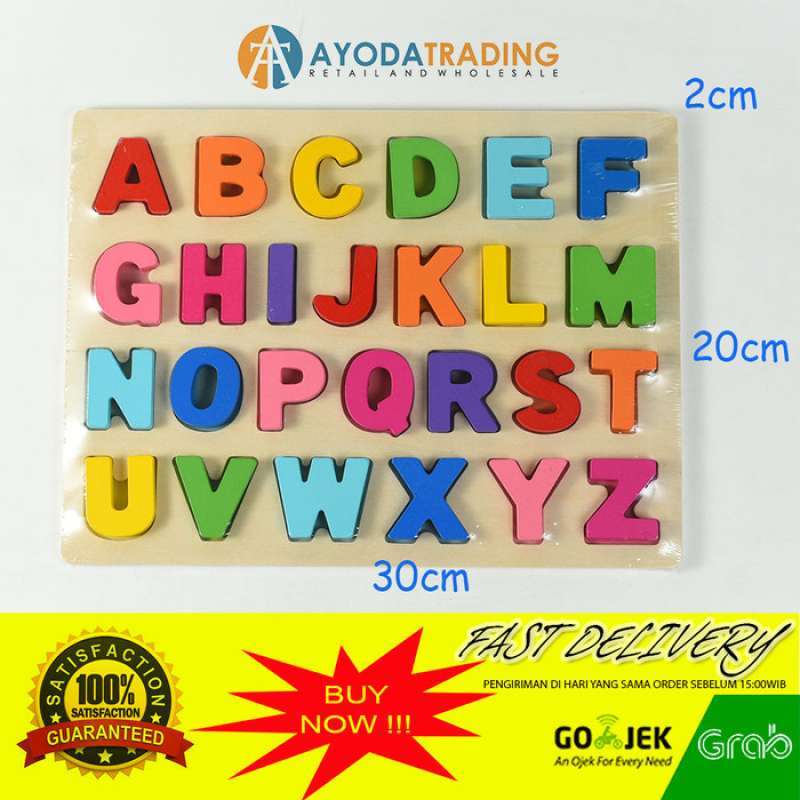 Jual Chunky Alphabet Puzzle Abc Alfabet Balok 3020 - Huruf Kapital Di ...