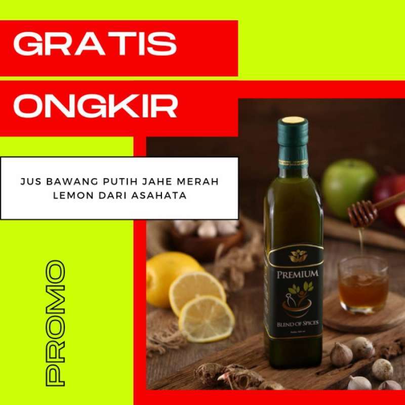 Promo (asahata 500ml) Jus Bawang Putih Jahe Merah Lemon (tunggal Cuka ...