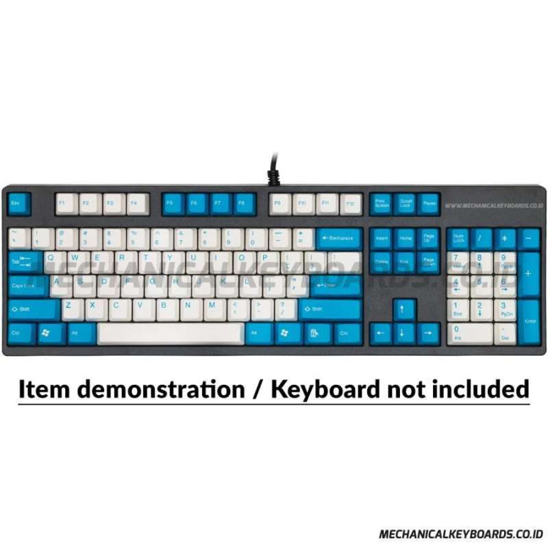Jual Tai-hao White & Sky Blue Abs Double Shot Keycap Set Di Seller ...