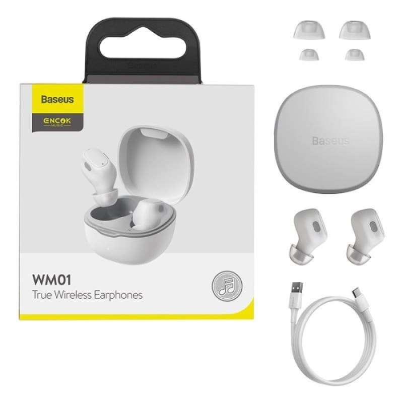 Jual Baseus Tws Wm01 True Wireless Bluetooth Earphone Mini Earbuds Di ...