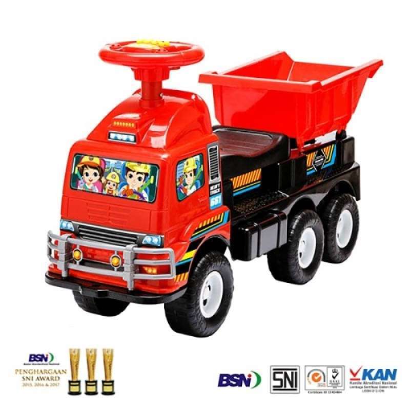 Jual Mainan Mobil Dorong Anak Truk Pengangkut Pasir Ht 661 Lampu Dan ...