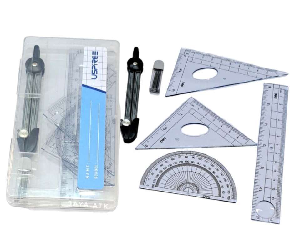 Jual Jangka Set Busur Mistar Segitiga Deli 9609 Drafting Set Sekolah ...