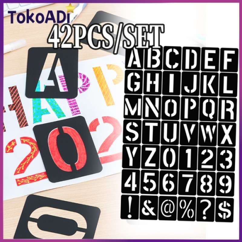 Jual Penggaris Cetakan Huruf Angka Penggaris Sablon Stensil Huruf ...