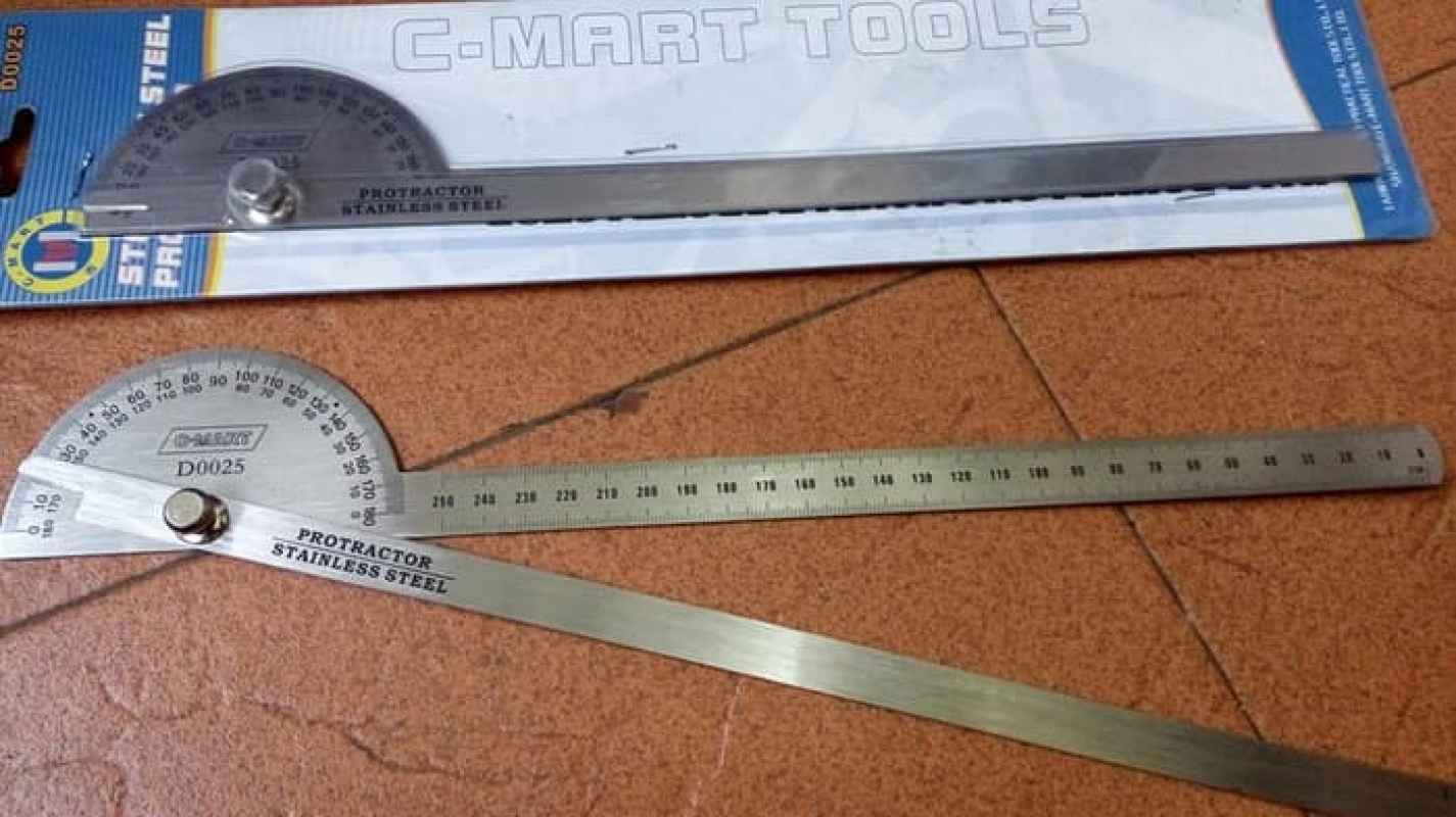 Jual Busur Derajat Stainless Penggaris Sudut Ukuran Besar Protractor C ...
