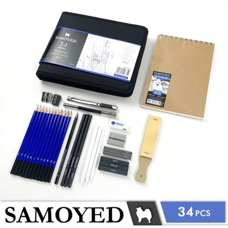 Jual Peralatan Gambar Sketsa / Drawing Sketching Set Samoyed P34 Di ...