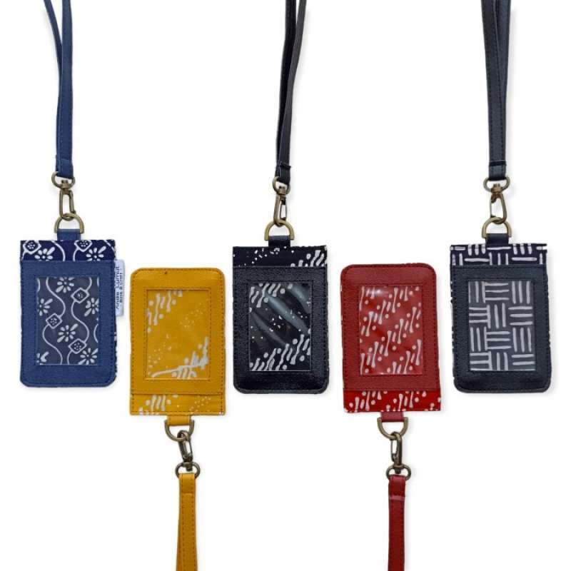 Jual Lanyard Id Card Holder Gantungan Name Tag Batik Perempuan Laki ...