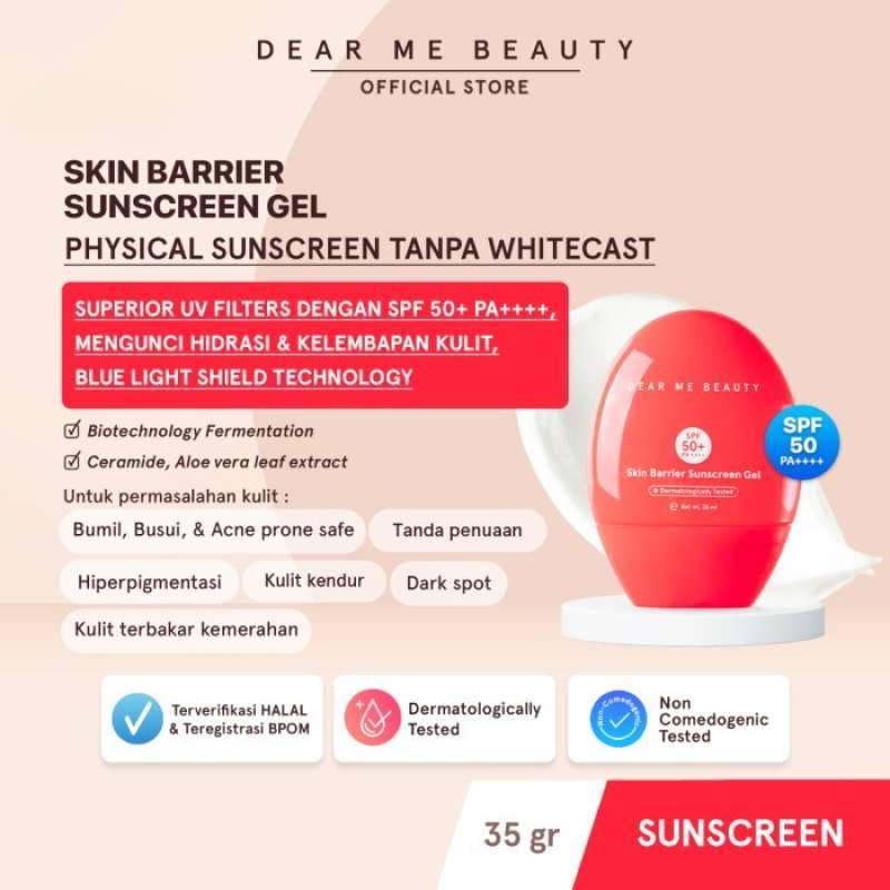Jual Dear Me Beauty Skin Barrier Sunscreen Spf 50 Pa ...
