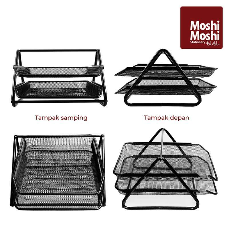 Jual Document Tray Desk Storage Rak Kertas File Dokumen 2 Susun Jaring ...