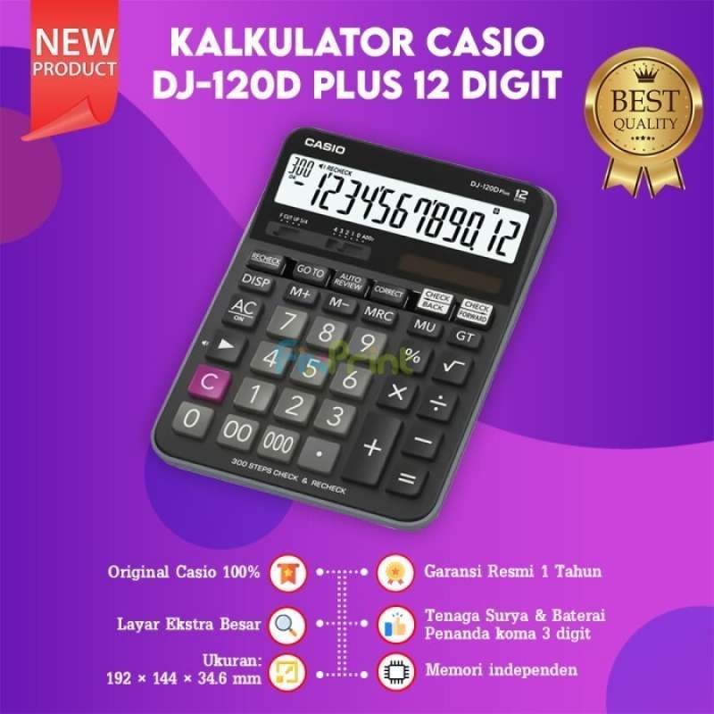Jual Calculator Casio 10 / 12 / 14 / 16 Digit Kalkulator Dasar Garansi ...