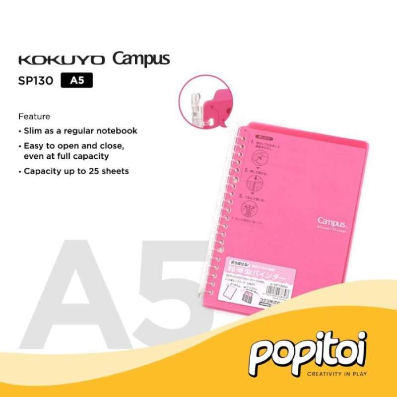 Jual 4pg Kokuyo Campus Smart Ring Loose Leaf Binder A5 360 Notebook Di Seller Tombstone ...