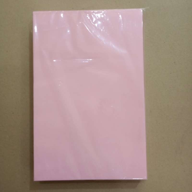 Jual Kertas Hvs Warna 55 Gram Merah Muda Pink Folio 1 Rim 500 Lembar Di ...