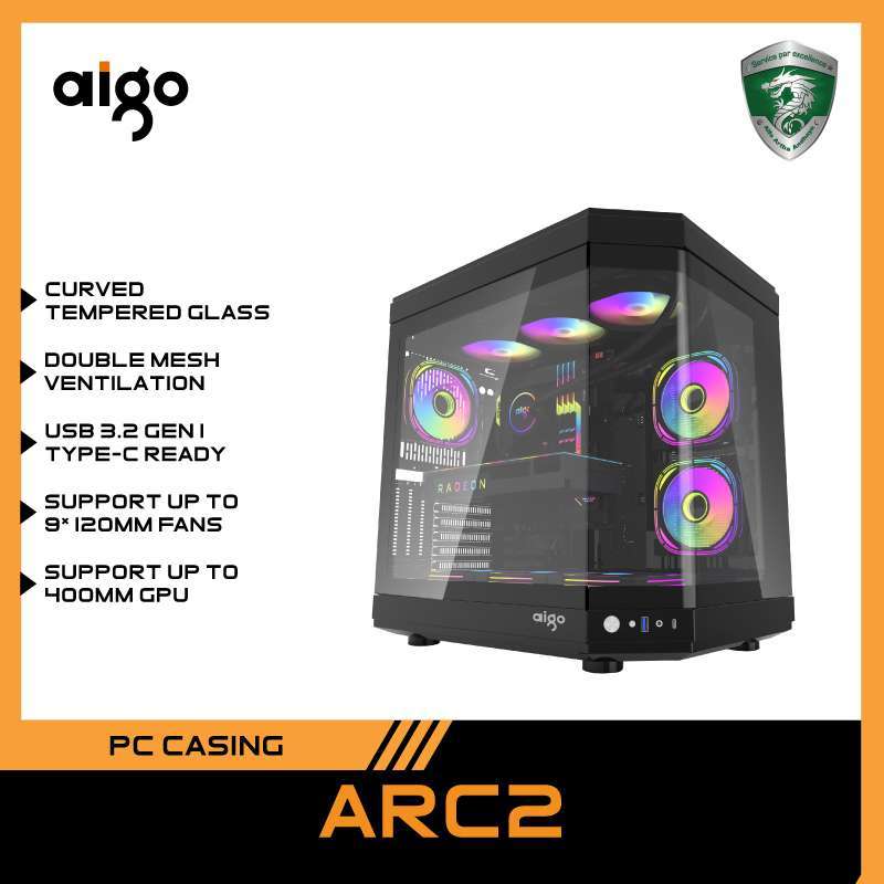 Jual Aigo Arc2 M-atx Curve Pc Casing [no Fan] Di Seller Darkflash Official Store - Mangga Dua ...