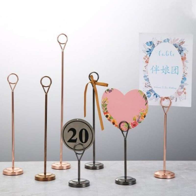 Jual 20cm Table Number Menu Stand / Tiang Nomor Meja Atau Card Holder ...