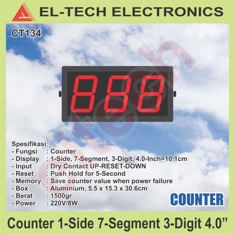 Jual Counter Digital Display Industri Hitung Barang 1 Sisi Side - 10cm ...