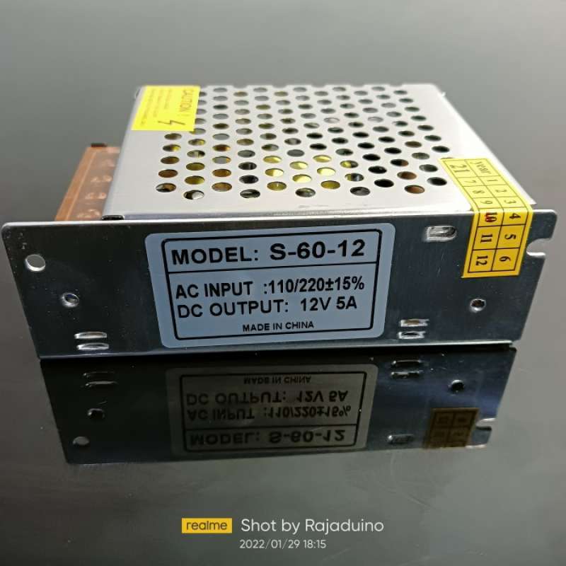 Promo Power Supply 12v 5a Switching Psu Smps Adaptor Jaring Diskon 23% Di Seller Mari Cell ...