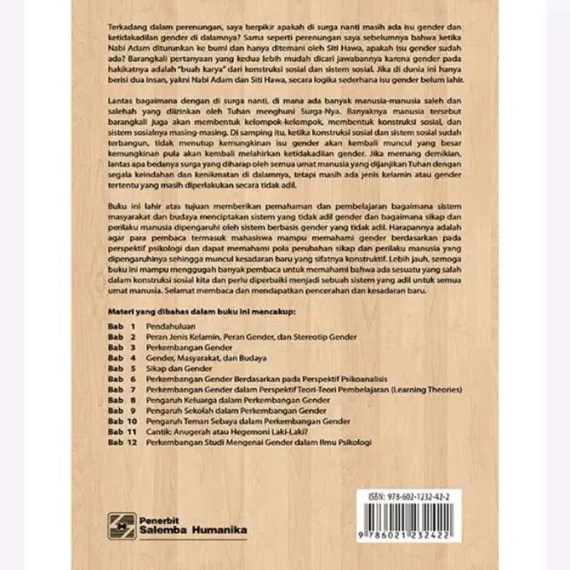 Promo Buku Gender Dalam Perspektif Psikologi Diskon 23% Di Seller Sumijayeti Store - Kebon ...