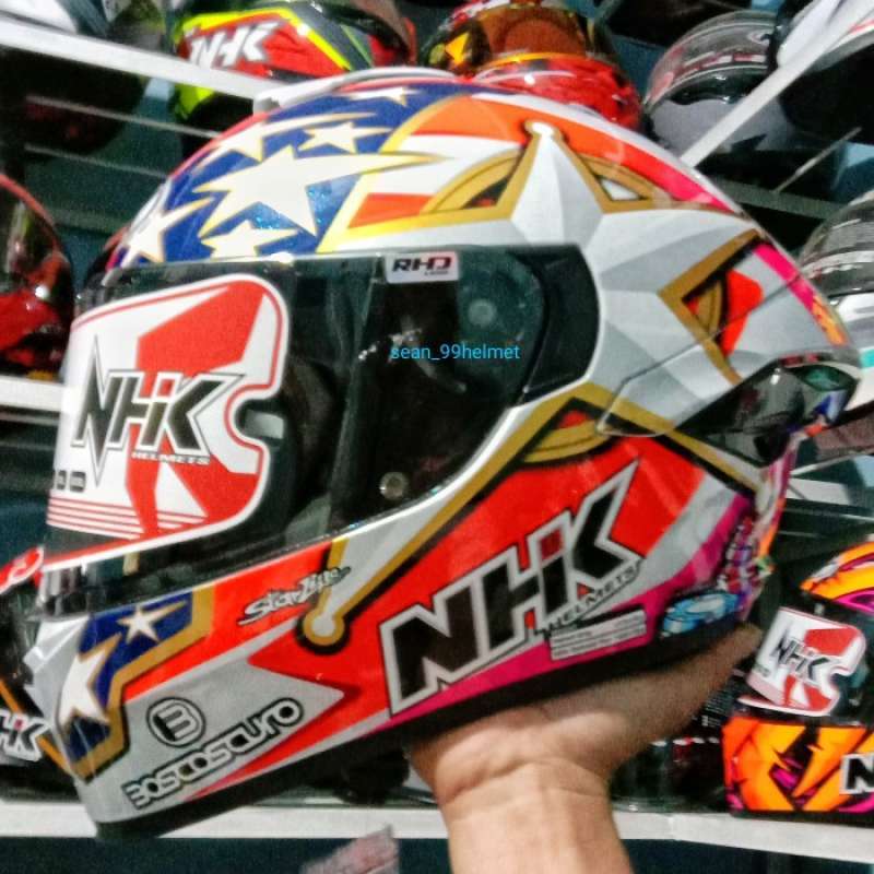 Jual Helm Nhk Mark 1 Gp Edition Alonso #7 Single Visor Full Face ...