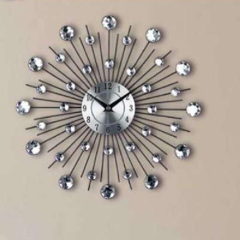 Promo Jam Dinding 3d Quartz Design Model Luxury Diamond Diskon 33% Di ...