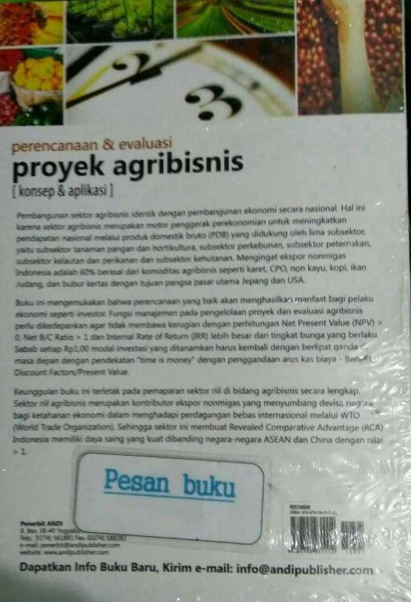 Promo Buku Perencanaan & Evaluasi Proyek Agribisnis Konsep Dan Aplikasi Diskon 23% Di Seller ...