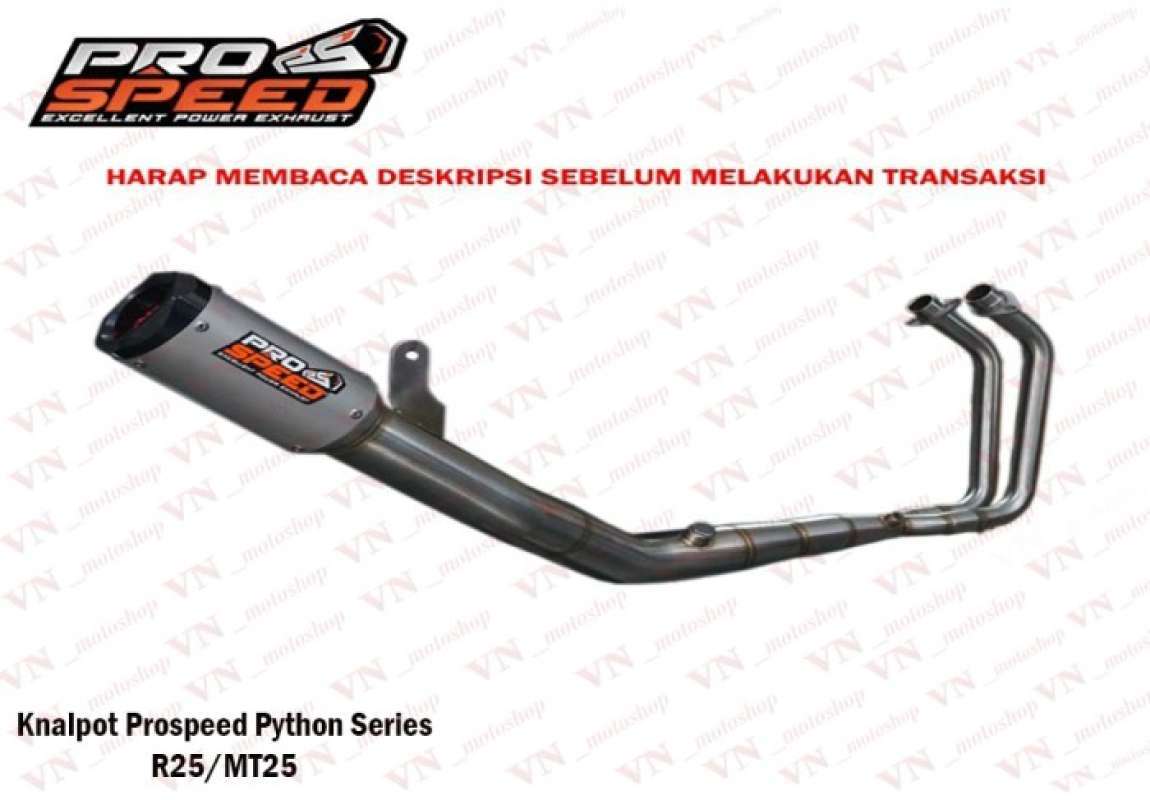 Promo Knalpot Prospeed Python Series Yamaha R25 / Mt25 Fullsytem Diskon ...