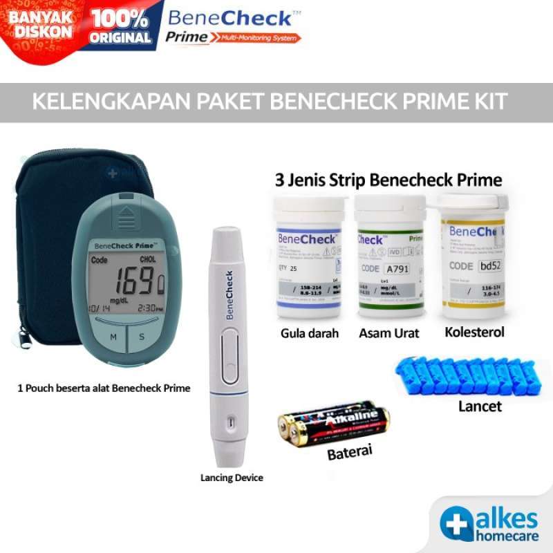 Promo Alat Cek Darah - Benecheck Prime Kit Multi Parameter 3 In 1 ...