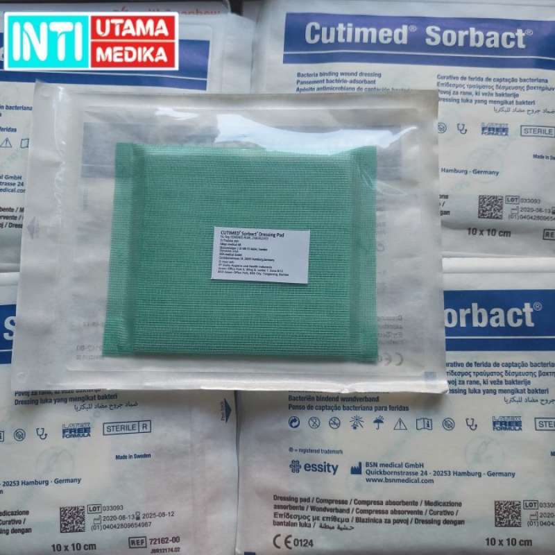 Promo Cutimed Sorbact 10x10cm Bsn/cutimed Sorbact Dressing Pad 10x10cm ...