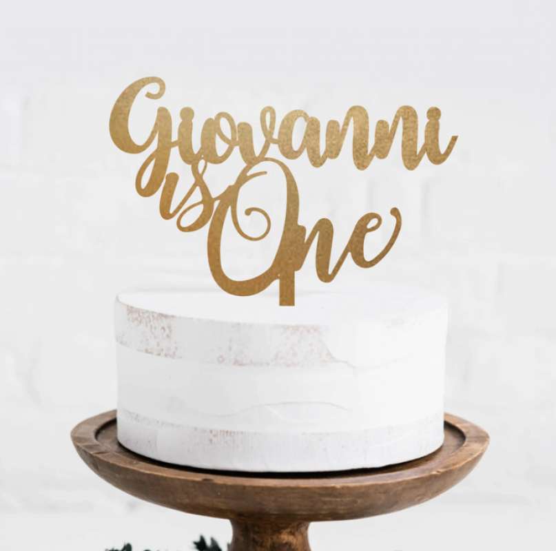 Jual Custom Cake Topper One Birthday Baby Akrilik Custom Tulisan - 13cm ...